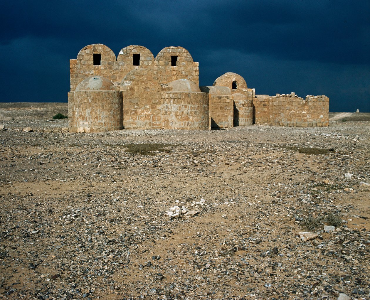 View of Qasr Amra, desert castles by Islamic School