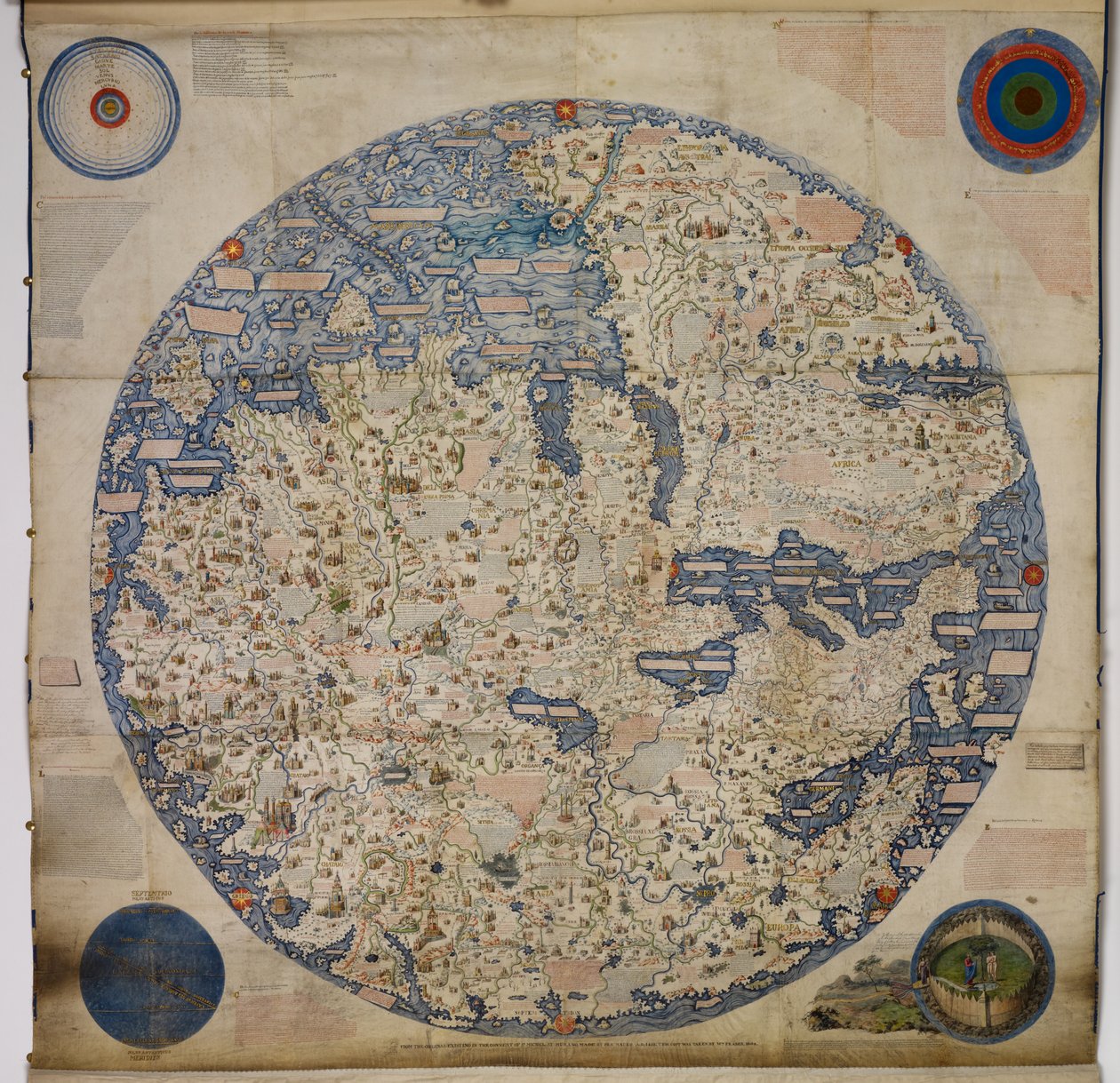 Large Planisphere, or Mappa Mondo of 1459, by Mauro Frau