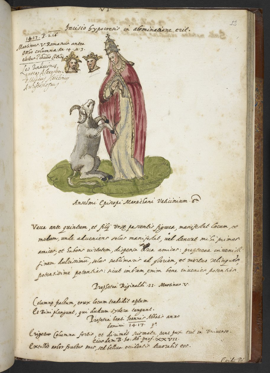 'Prophecies and images of the fifteenth Pope, by Joachim of Fiore'