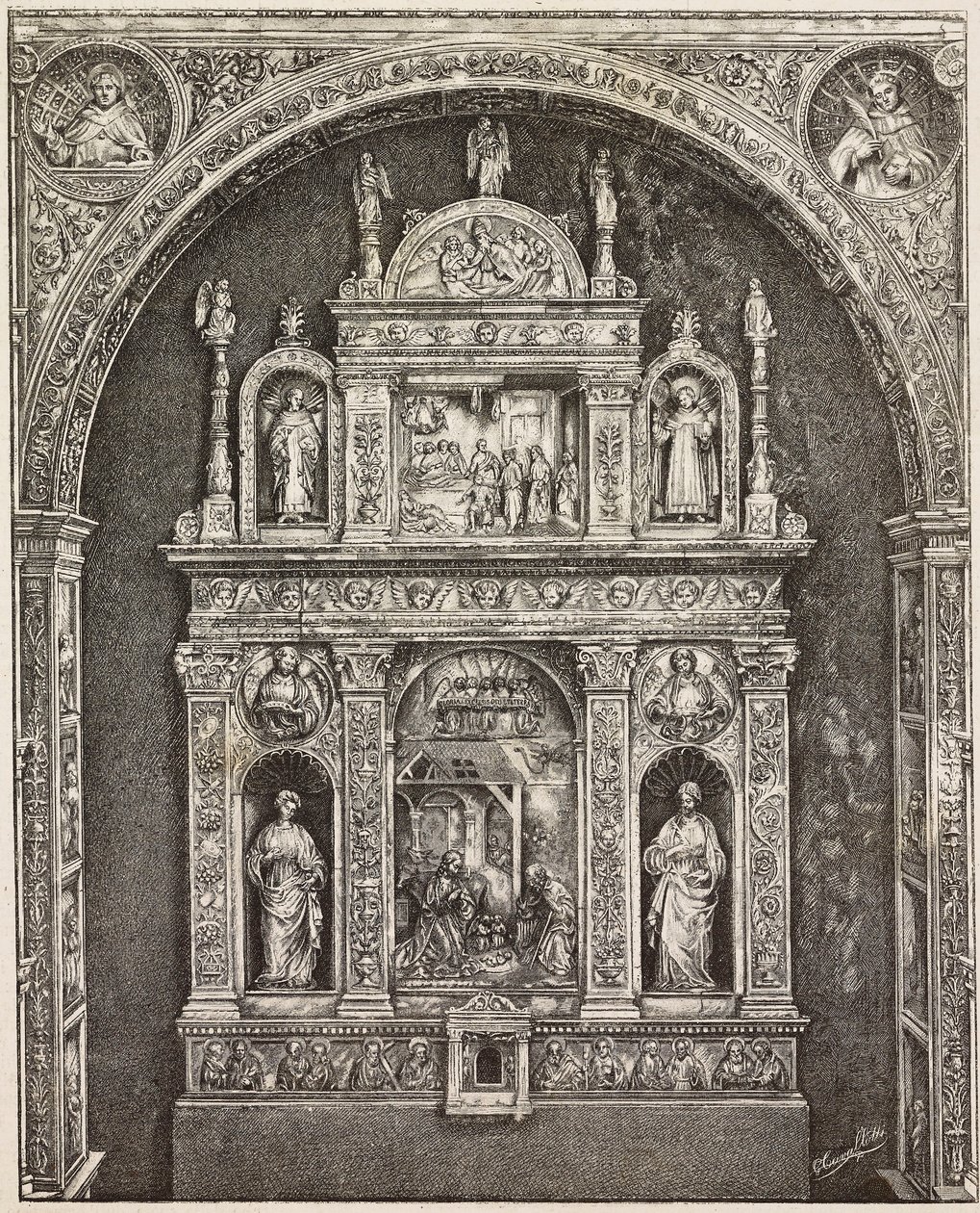 Altar in St Cita church, Palermo by Italian School