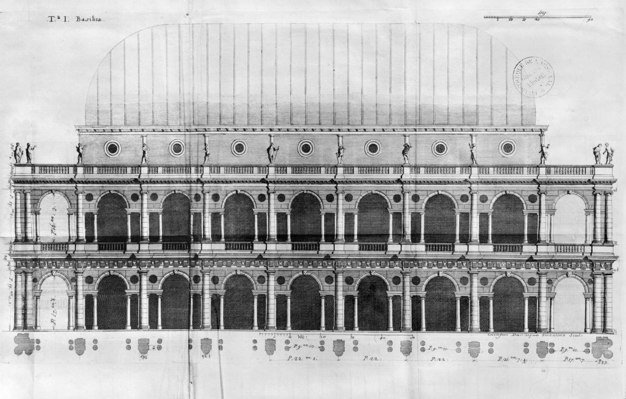 Basilica Palladiana at Vicenza, designed by Andrea Palladio