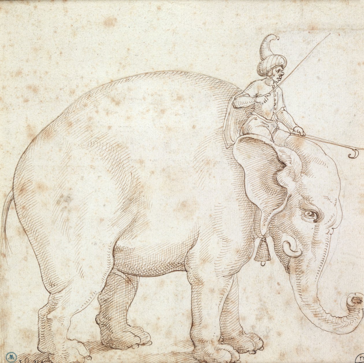 Elephant Hanno and His Mahout by Italian School