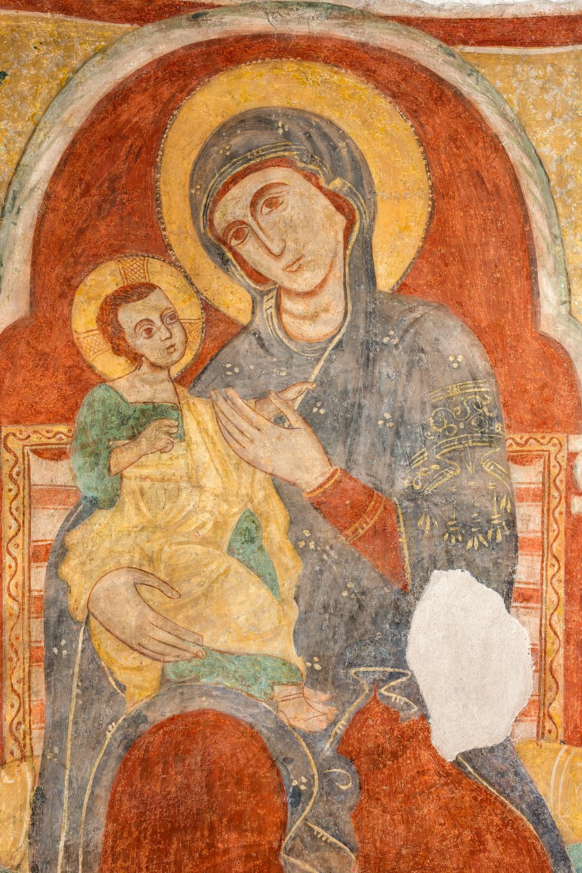 Fresco of the Blessed Virgin Mary by Italian School