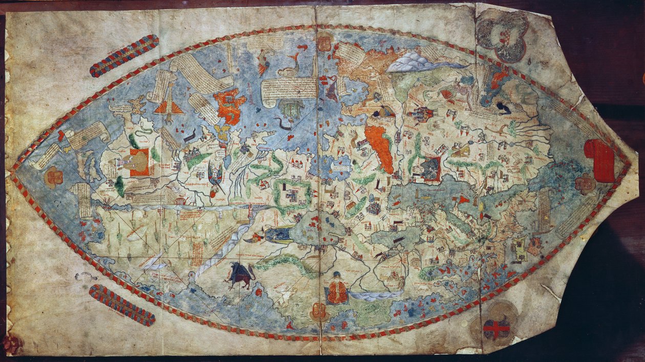 Genoese World Map, Designed by Toscanelli by Italian School