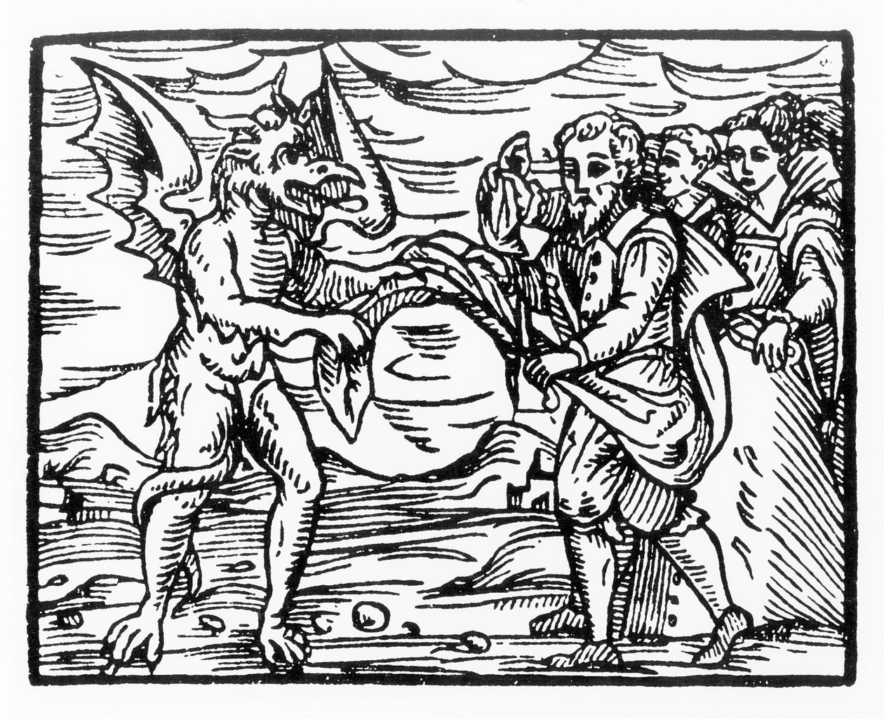 Homage to the Devil, copy of an illustration from Compendium ...