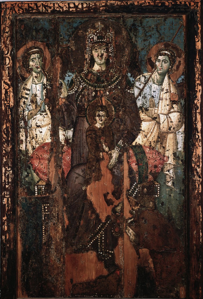 Icon of the Virgin of Clemence or Madonna Theotokos, 8th century ...