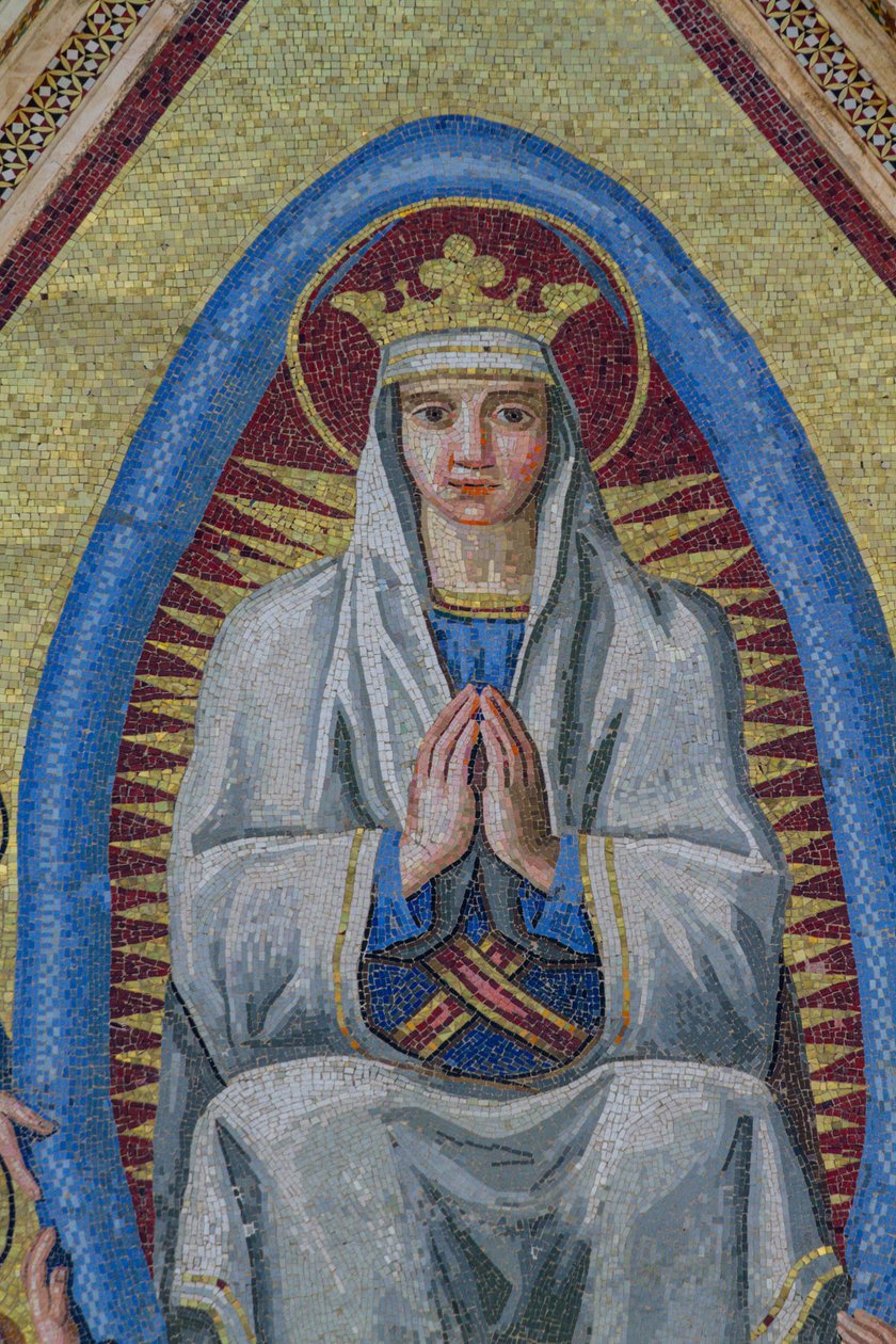 Madonna in mandorla, detail from Assumption of Mary into glory, mosaic ...