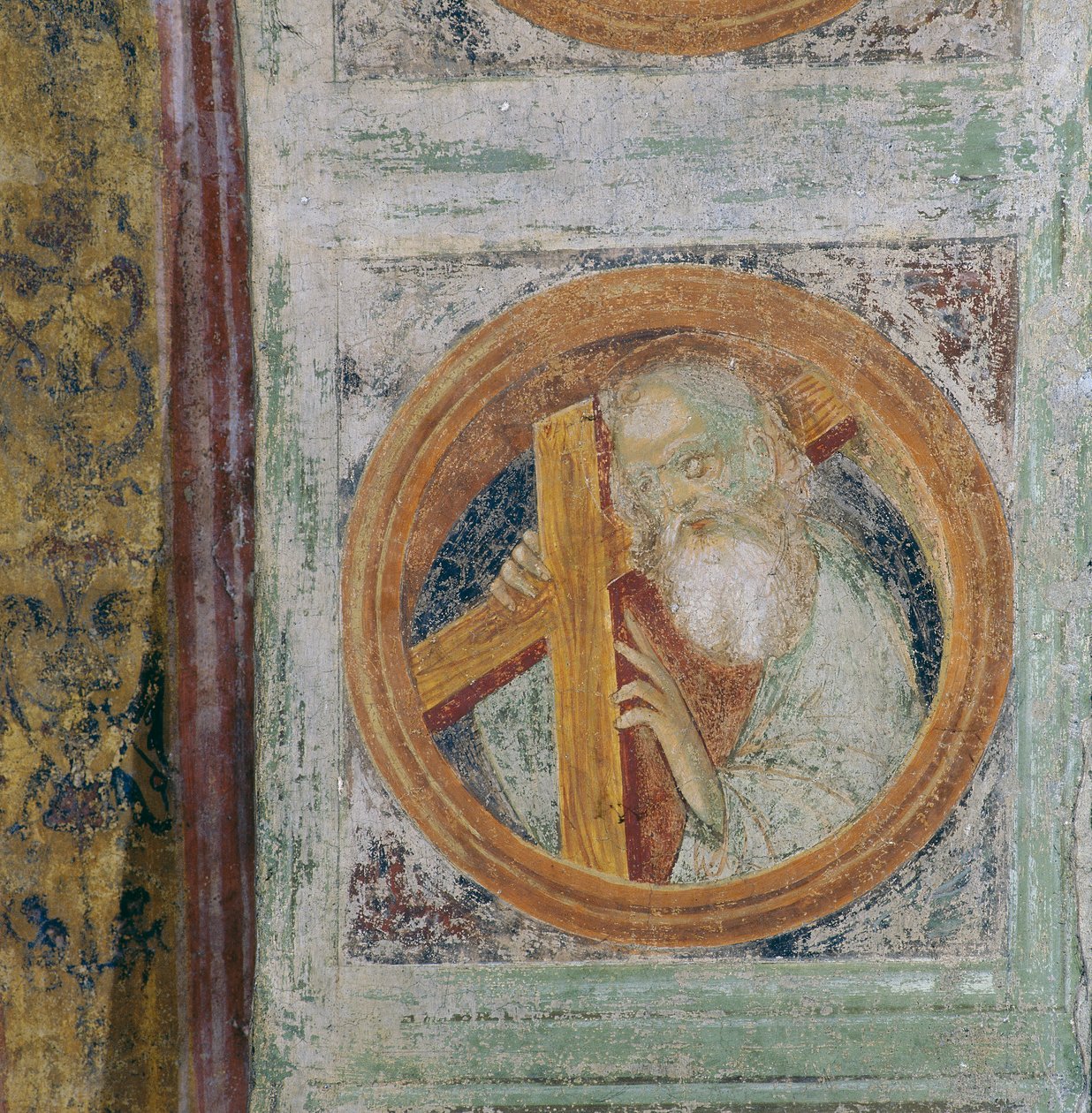 Male saint with cross, possibly Saint Andrew