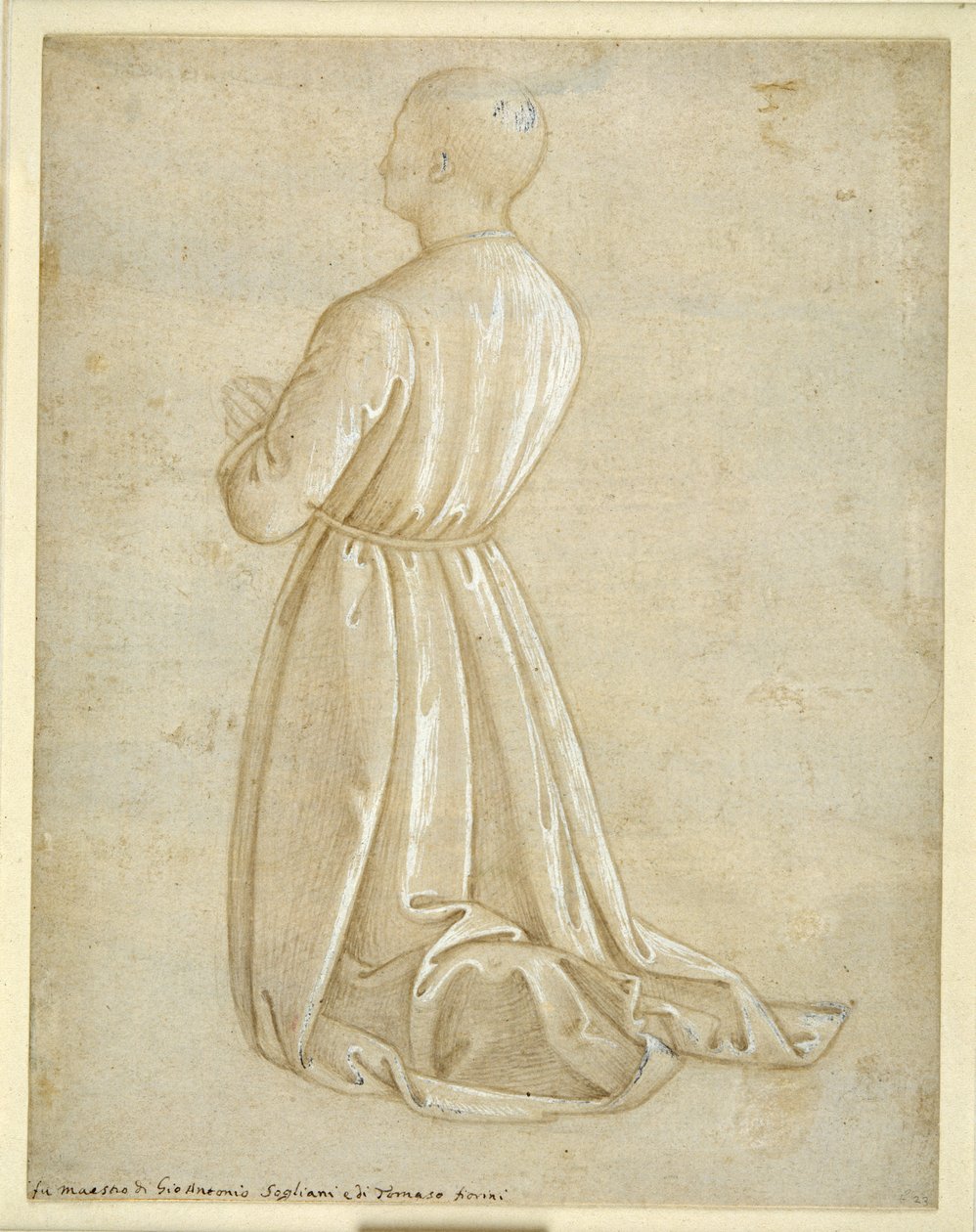 Man Kneeling in Prayer, Seen from the Back by Italian School