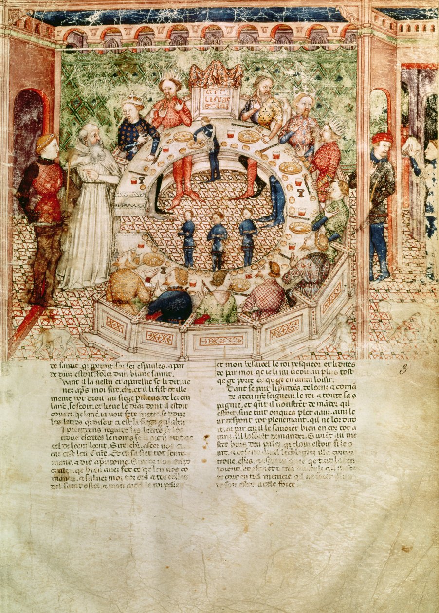 Sir Galahad is Welcomed to the Round Table, from the Queste del Saint Graal