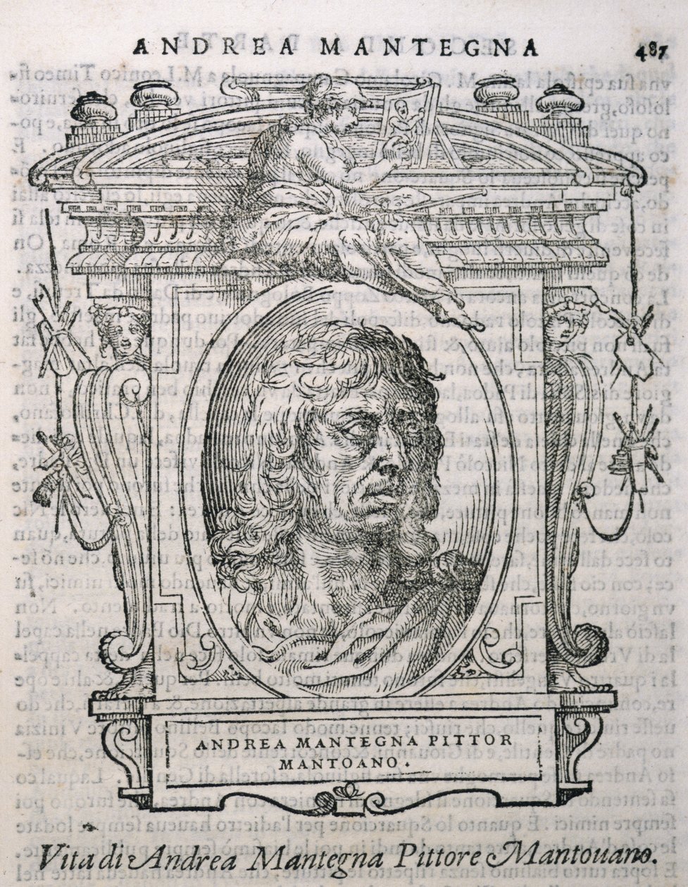 Portrait of Andrea Mantegna from Vasari's Lives of the Artists, First ...