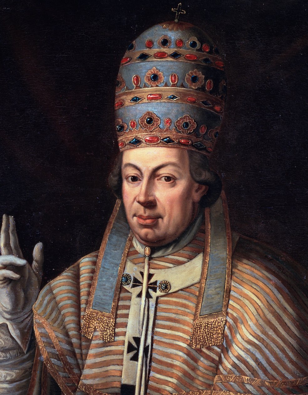 Portrait of Pope Pius VI (detail) by Italian School