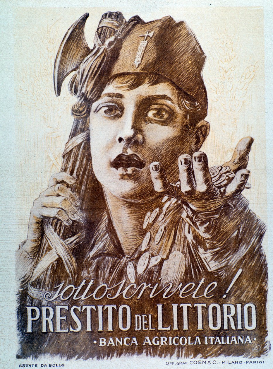 Fascist Propaganda Poster for the Littorio Loan