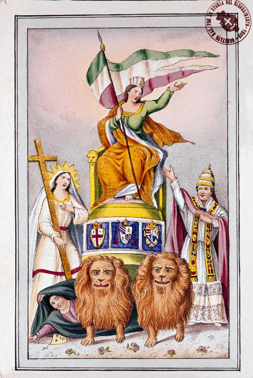 Risorgimento: Propaganda Poster for the Papal States: 'Italy has the ...