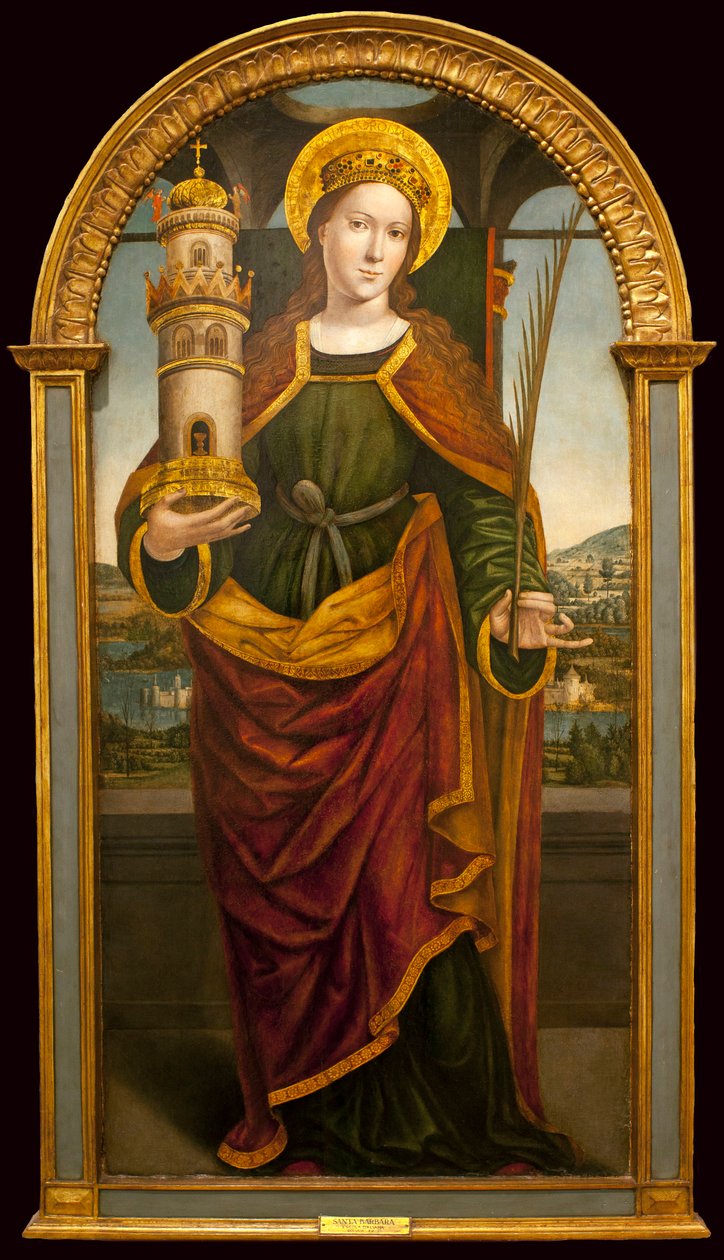 Saint Barbara by Italian School: Premium art reproduction