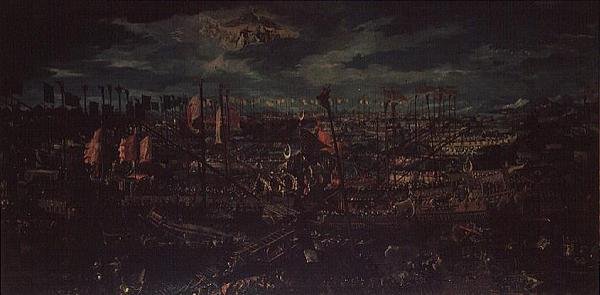 The Battle of Lepanto, 7th October 1571 by Italian School