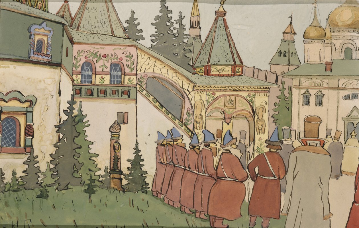 Illustration for the Fairy Tale The Feather of Finist the Falcon