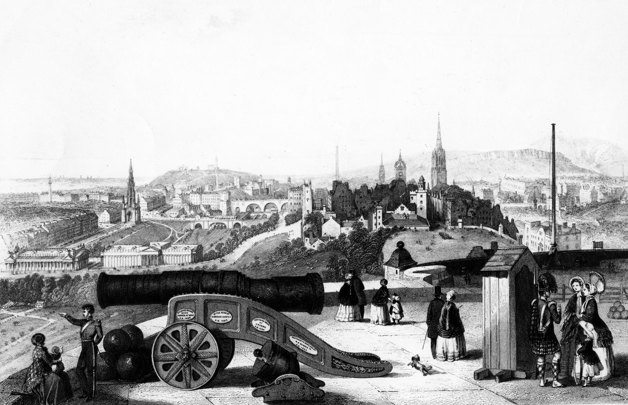 Edinburgh from the Castle, engraved by Thomas Brown