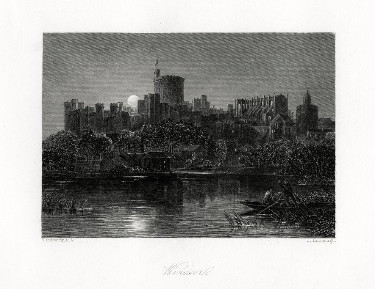 Windsor Castle, Berkshire by J. Horsburgh: Fine art print