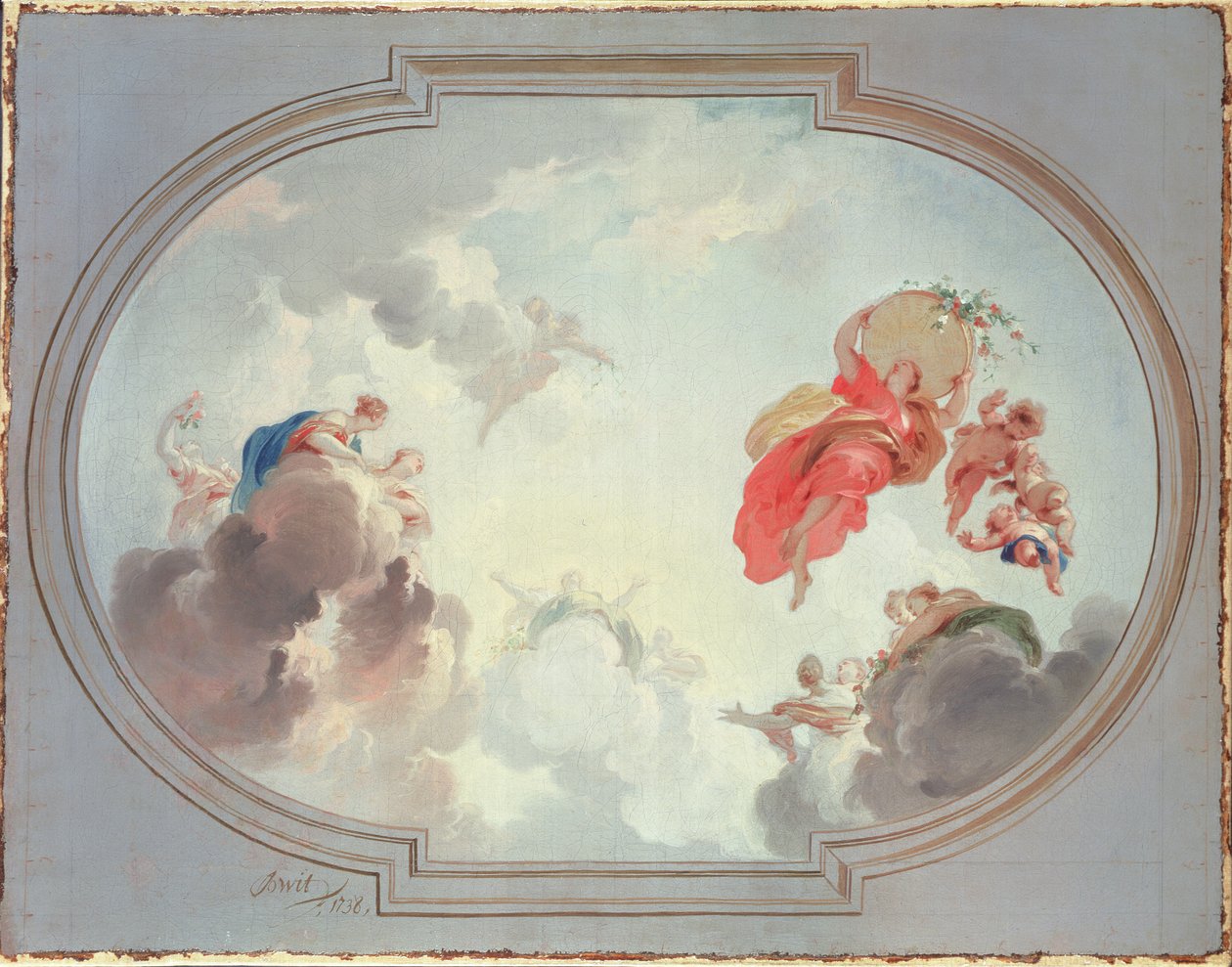 A Ceiling Design depicting the Apotheosis of Flora