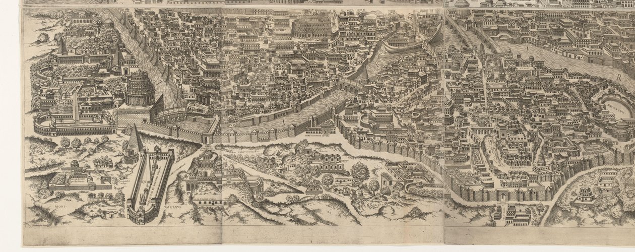Map of Rome During the Time of Emperor Augustus by Jacob Bos