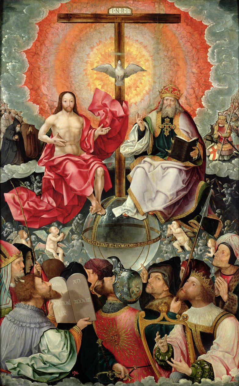 Central panel of Triptych with Adoration of the Trinity