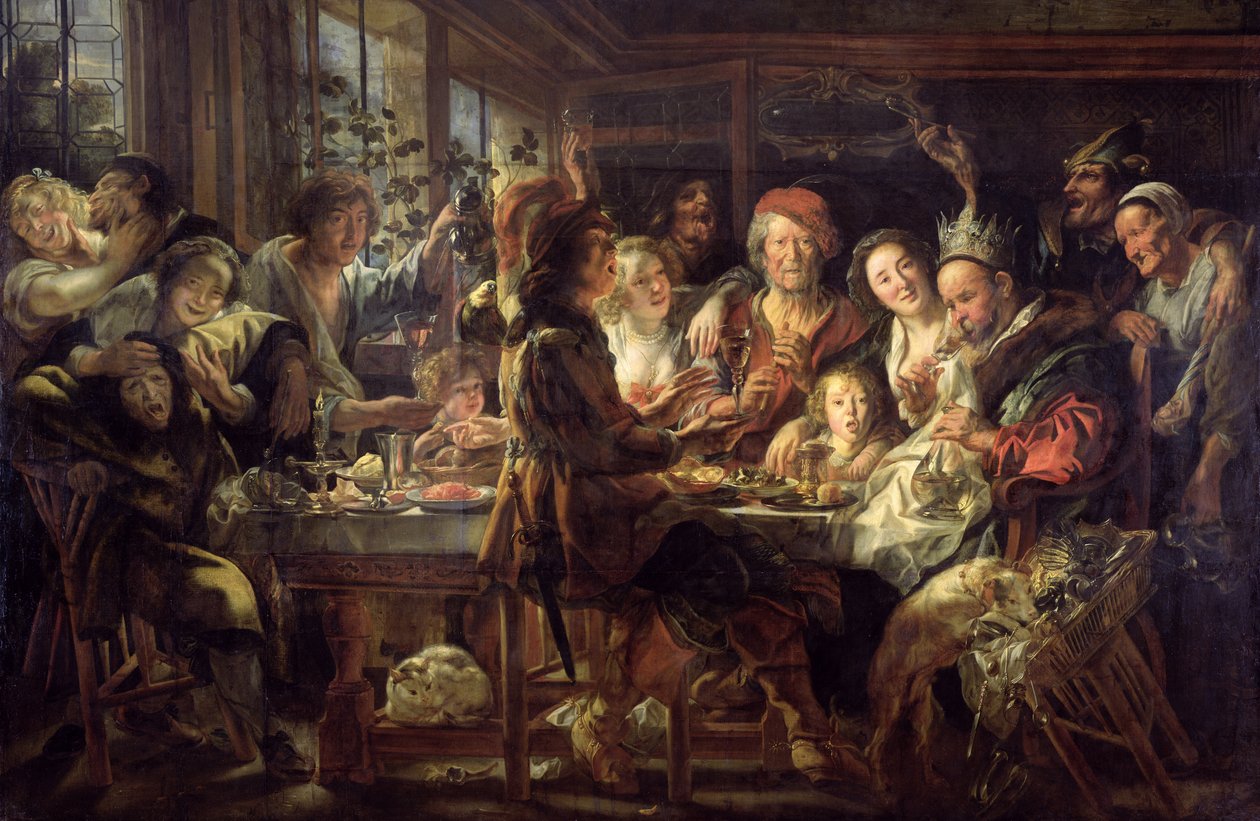 The Bean Feast (The King Drinks) by Jacob Jordaens