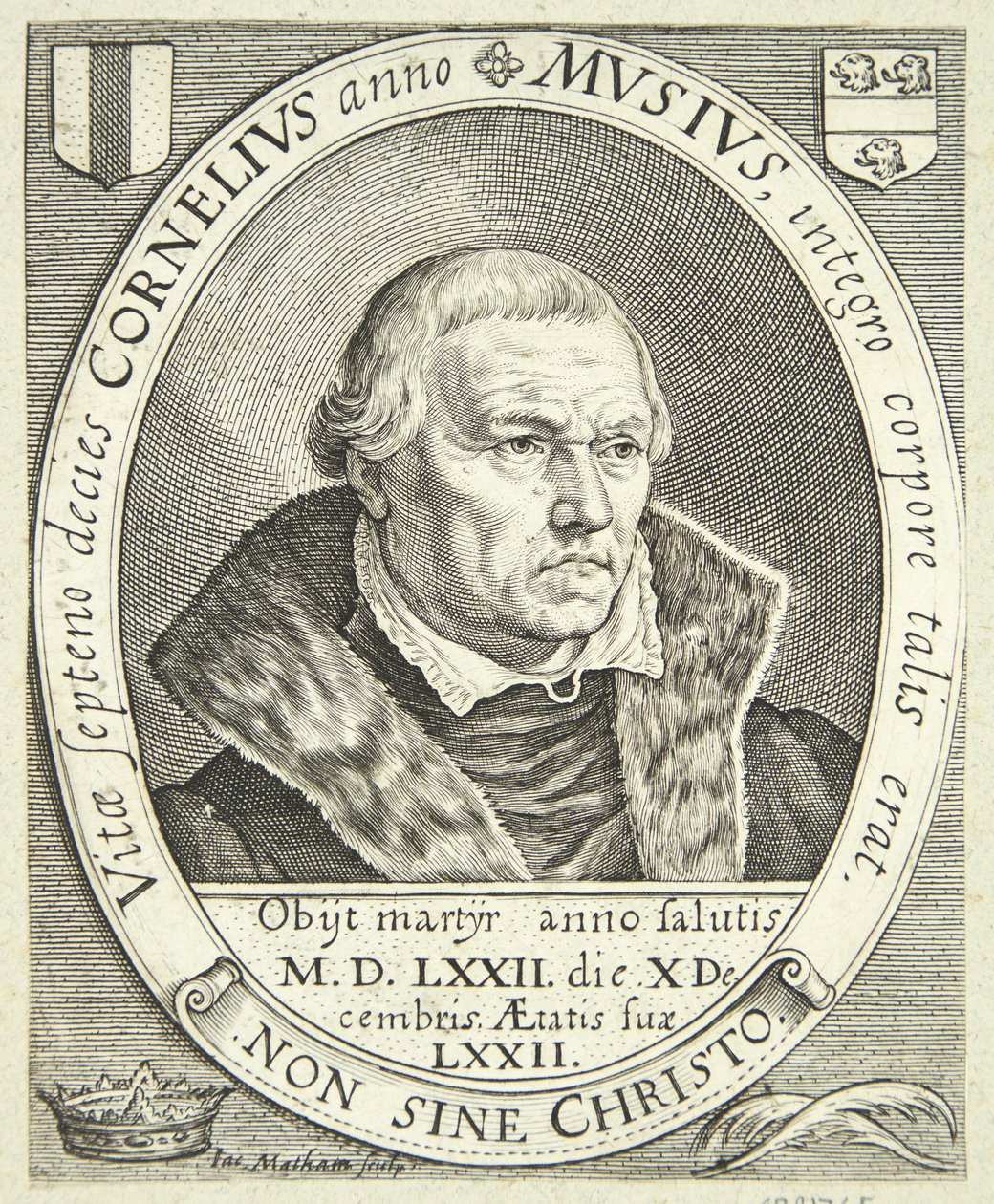 Portrait of Cornelis Musius by Jacob Matham