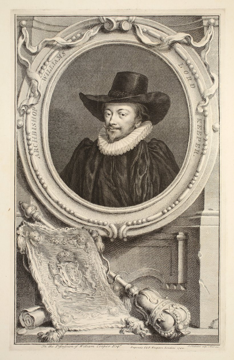 Portrait of Archbishop Williams, Lord Keeper of the Seal, illustration ...