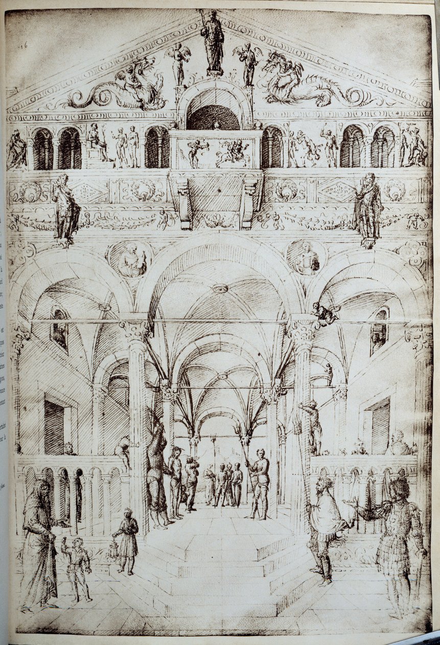 The flagellation of Christ by Jacopo Bellini