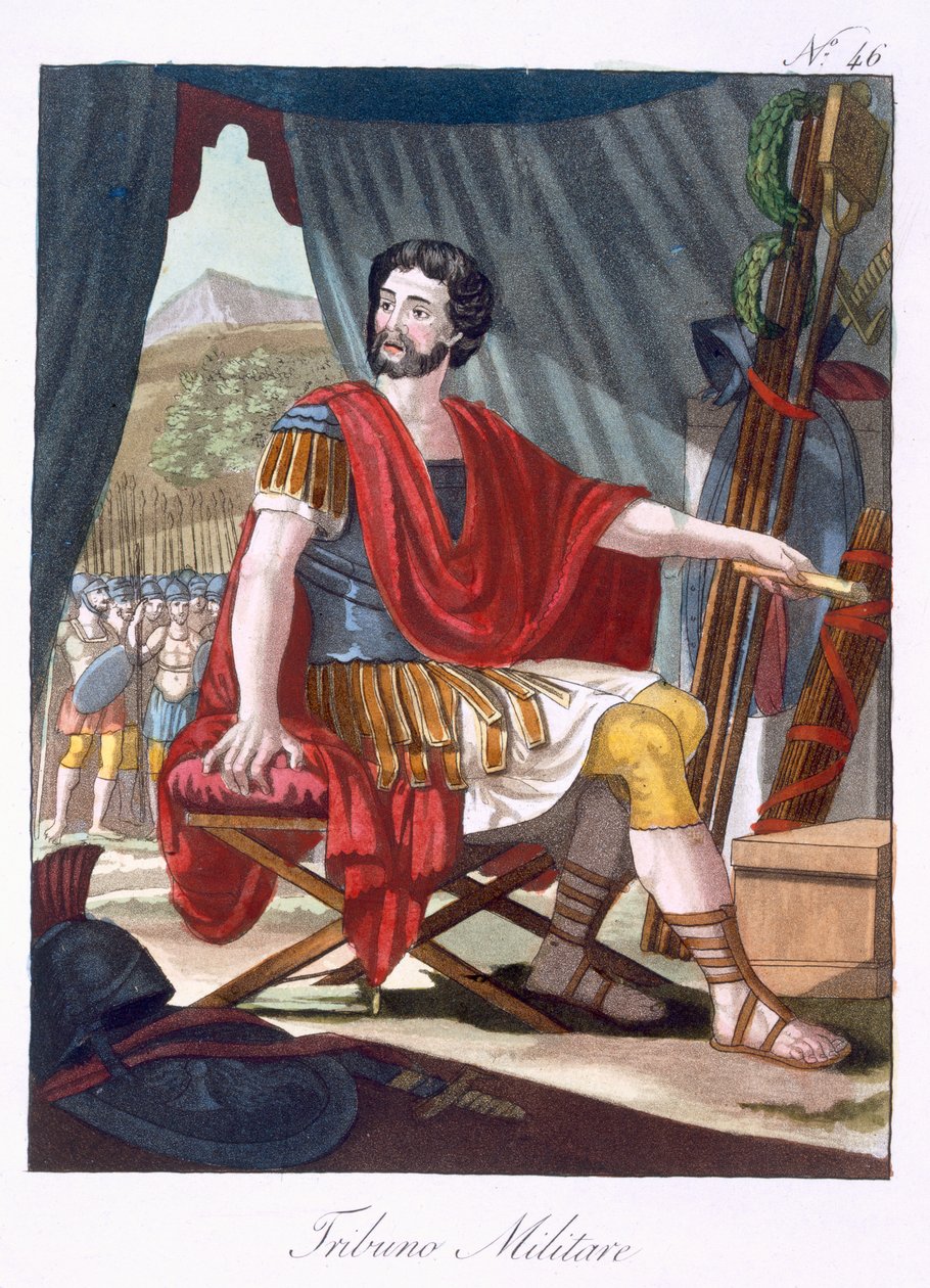 Military Tribune, illustration from 'L'Antique Rome', engraved by ...