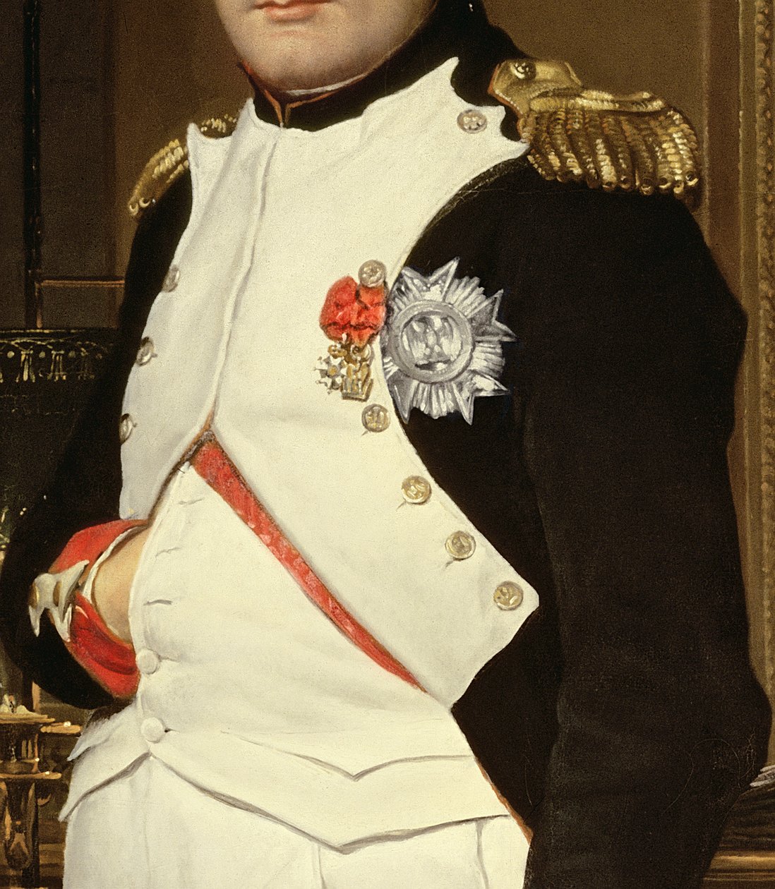 Detail of Napoleon Bonaparte in his Study, 1812 (detail)