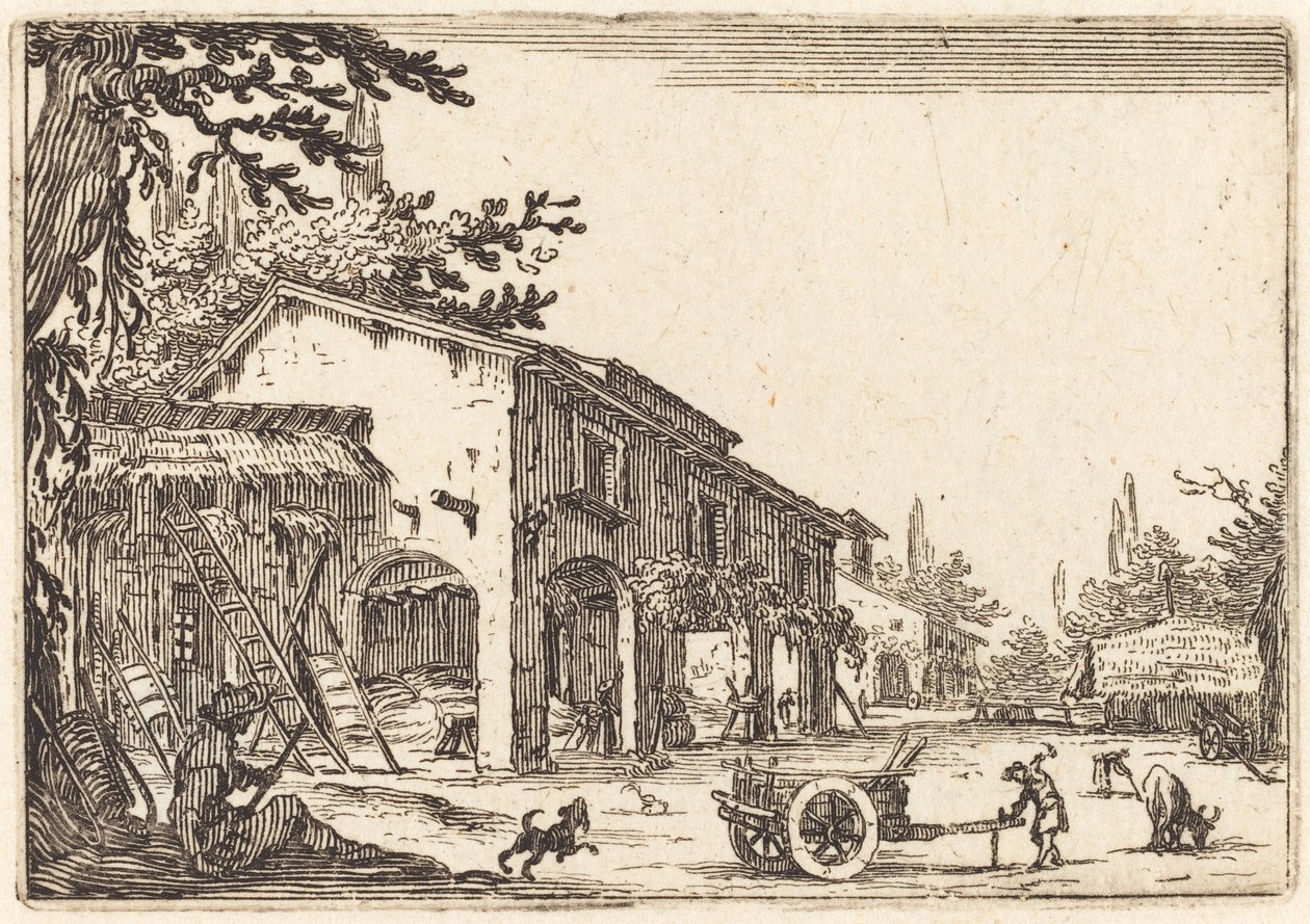 Courtyard of a Farm by Jacques Callot: Buy fine art prints