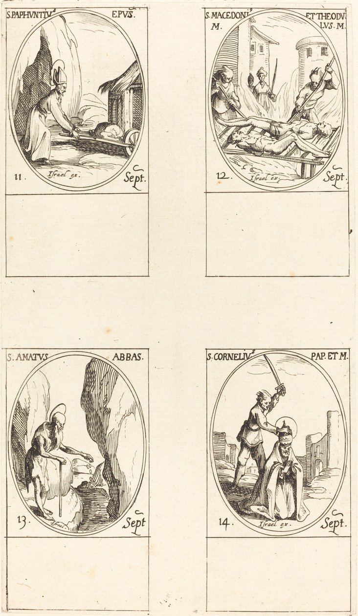 St. Paphnutius; Sts. Macedonius and Theodulus; St. Amatus; St. Cornelias