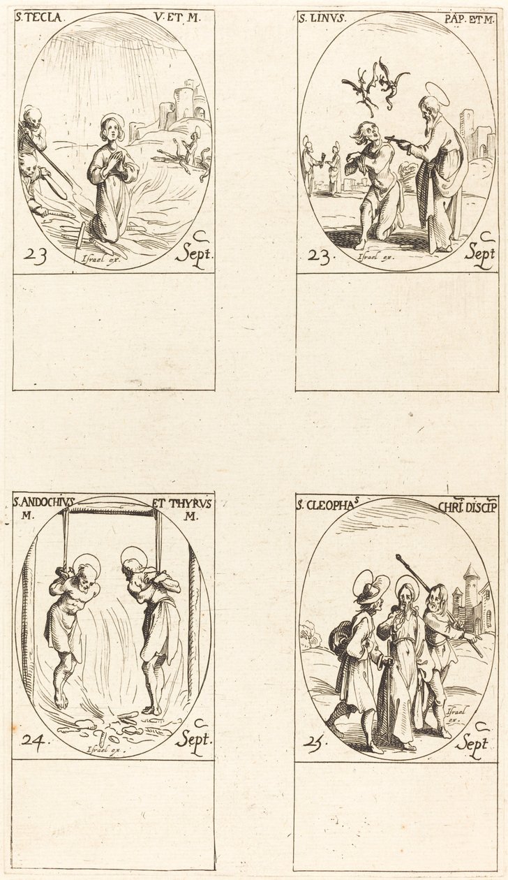 St. Thecla, St. Linus, Sts. Andochius and Thyrsus, St. Cleophas