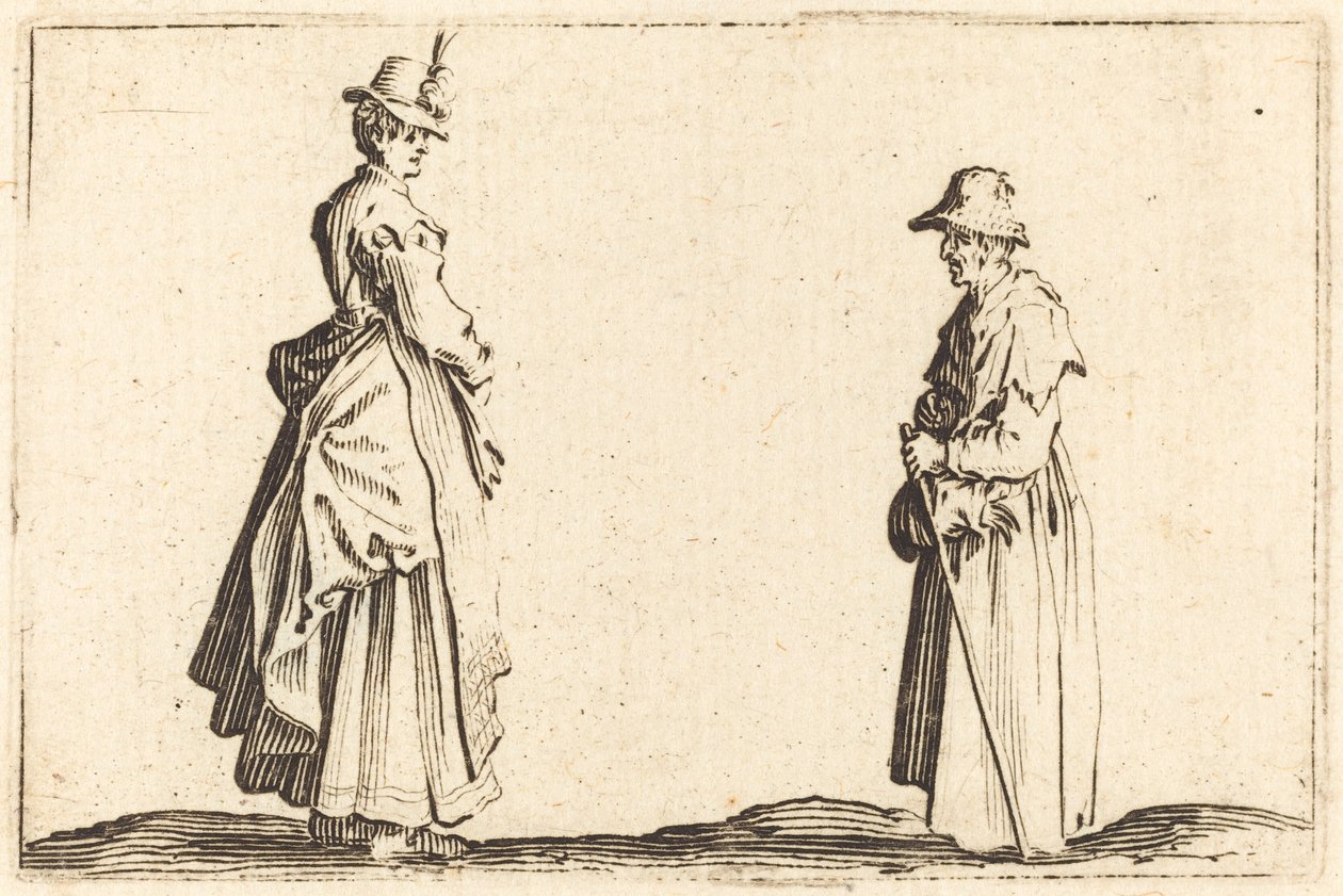Two Women in Profile by Jacques Callot: Buy fine art print