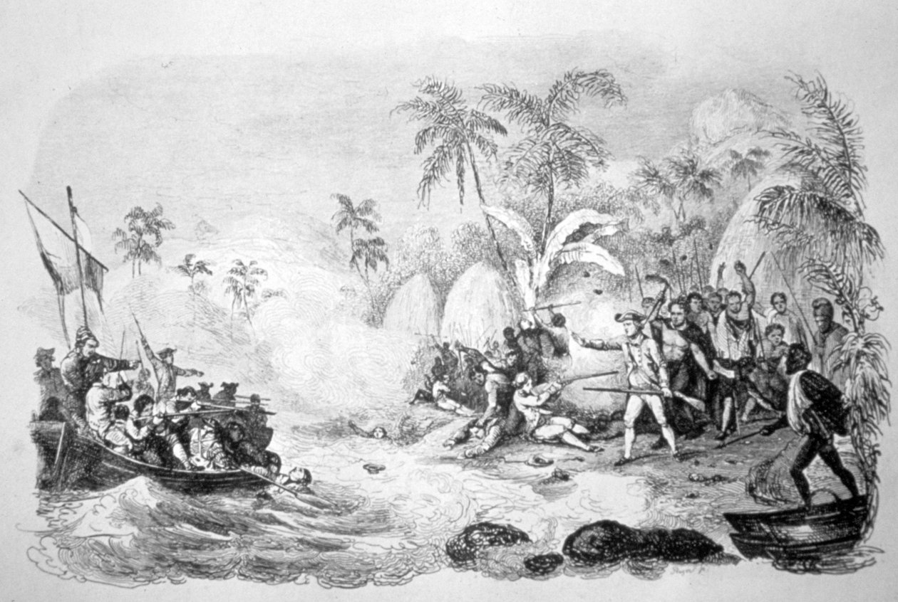 Death of Captain Cook by Jacques Etienne Victor Arago