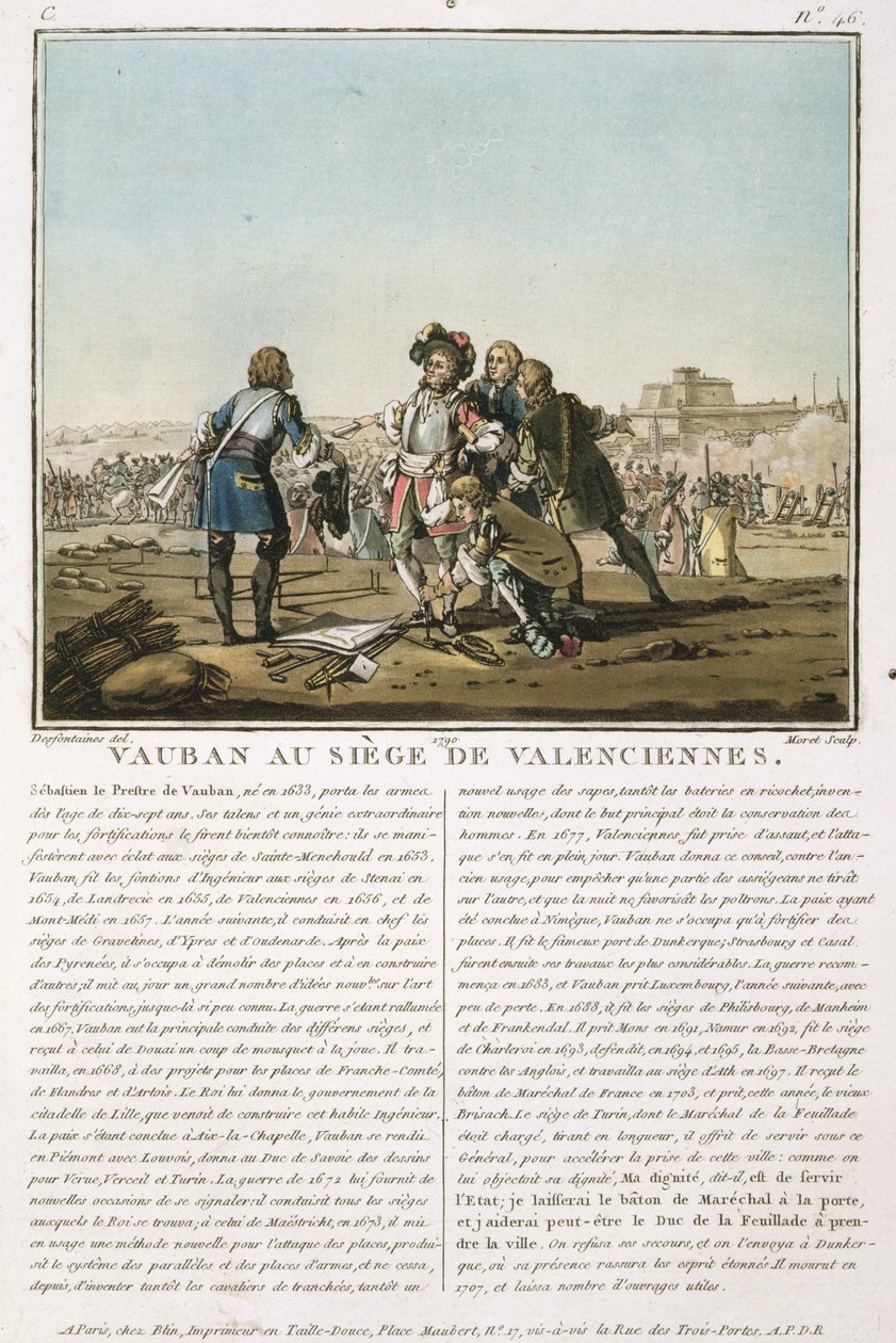 Sebastien le Prestre de Vauban at the Siege of Valenciennes, engraved ...