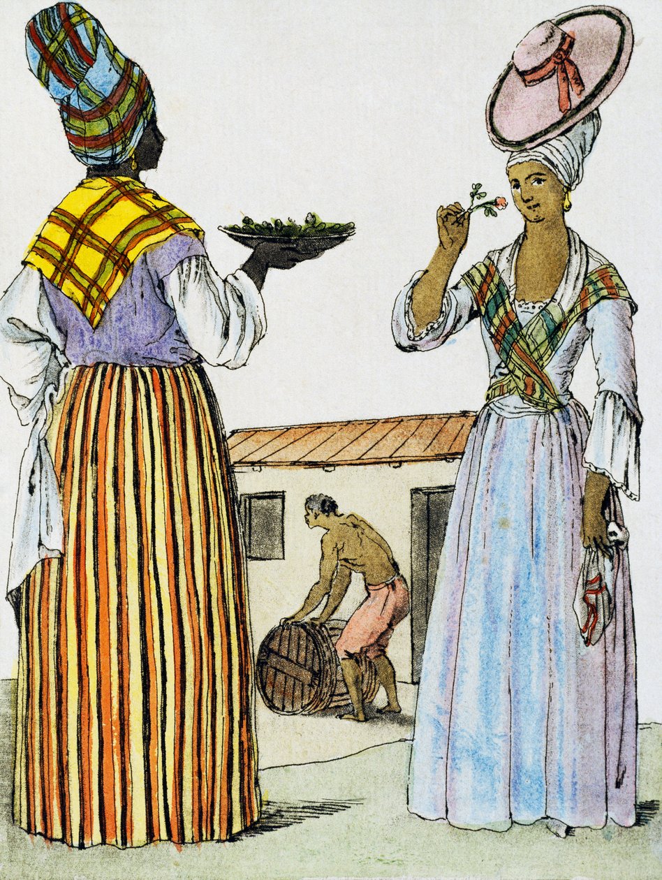 Florists in Santo Domingo, color engraving from Encyclopedie des ...