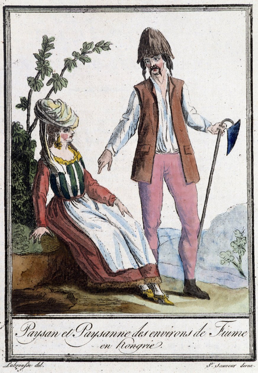 Peasant and Peasant of Fiume (Croatia) - in 'Encyclopedia of Travels ...