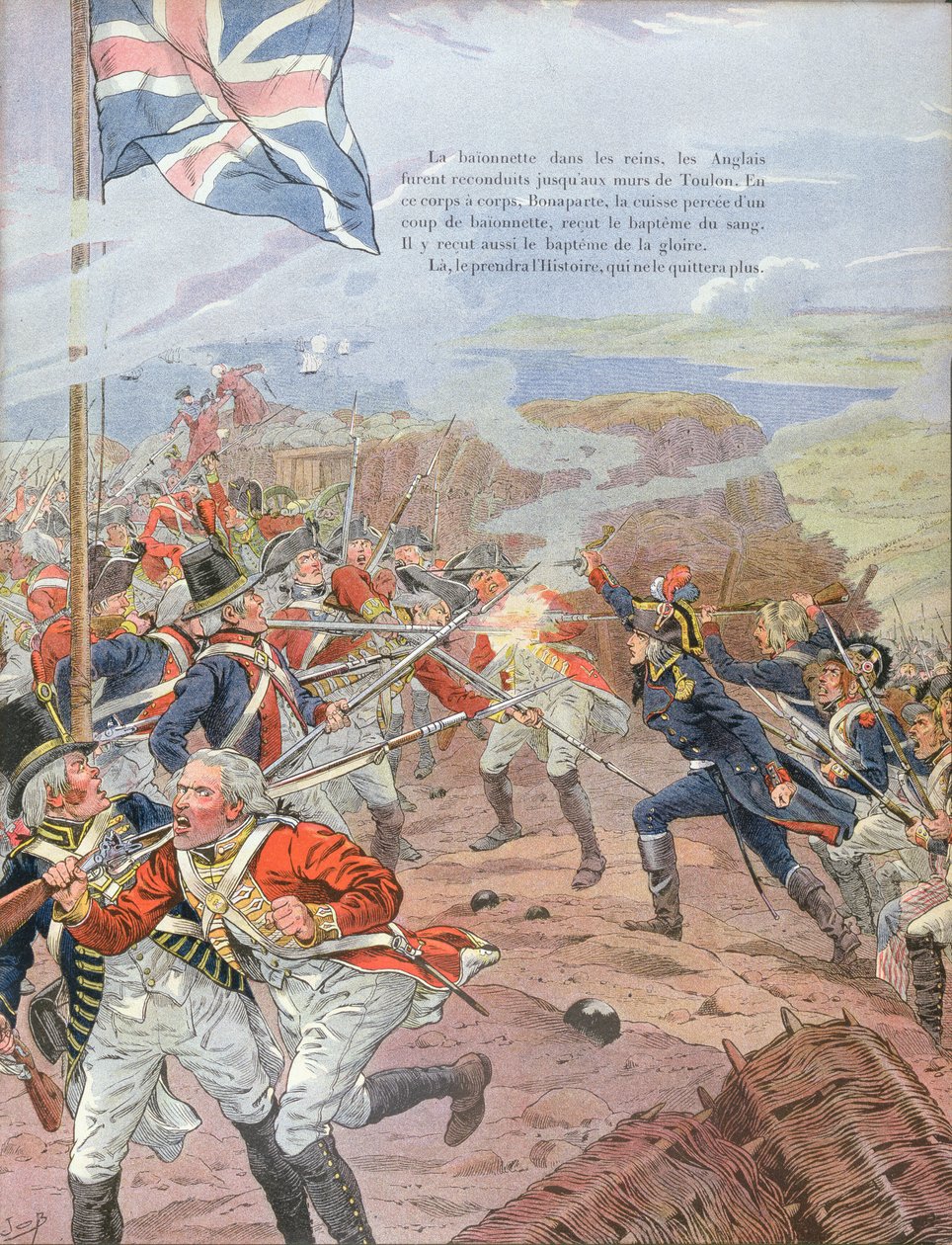 Napoleon at the Siege of Toulon, 17th December 1793, illustration from ...