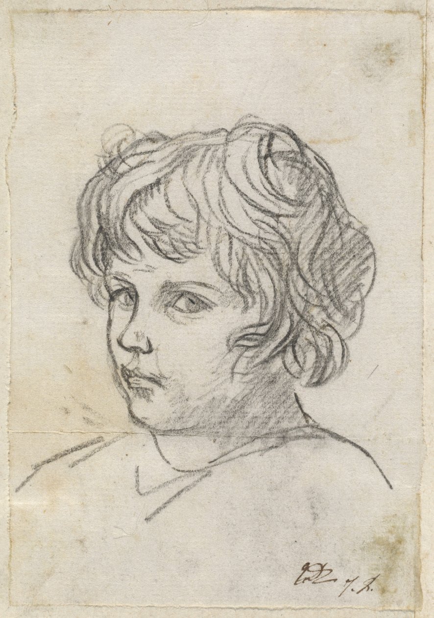 Head of a Boy by Jacques Louis David: Buy fine art print