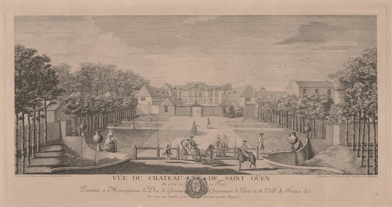 Chateau Saint Ouen from the Court by Jacques Rigaud