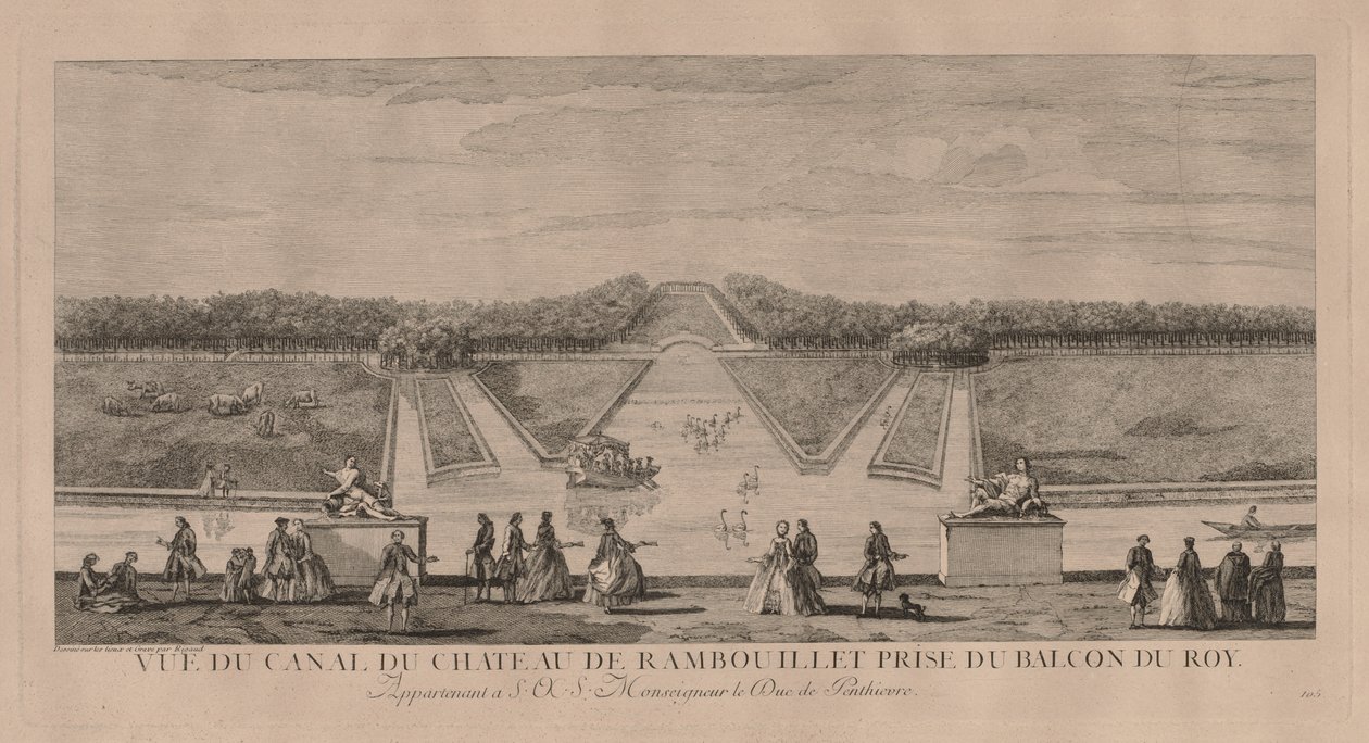 The Chateau from the Canal at Rambouillet by Jacques Rigaud