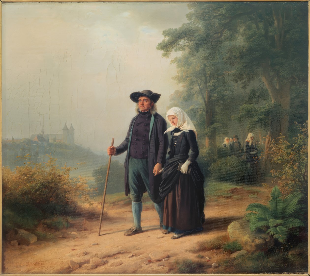 The Churchgoer by Jakob Becker: Buy fine art print