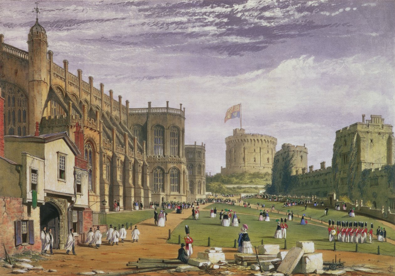 Lower Ward with a view of St George's Chapel and the Round Tower ...
