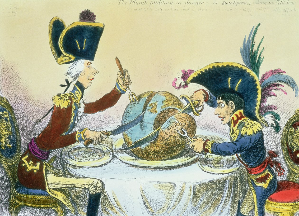The Plum Pudding in Danger, 1805 by James Gillray