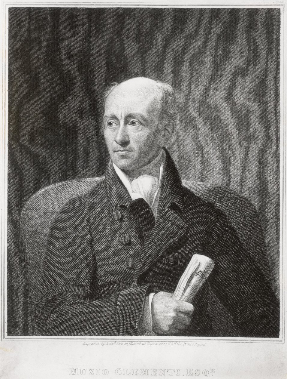 Muzio Clementi, Italian Pianist and Composer, engraved by Edward Scriven