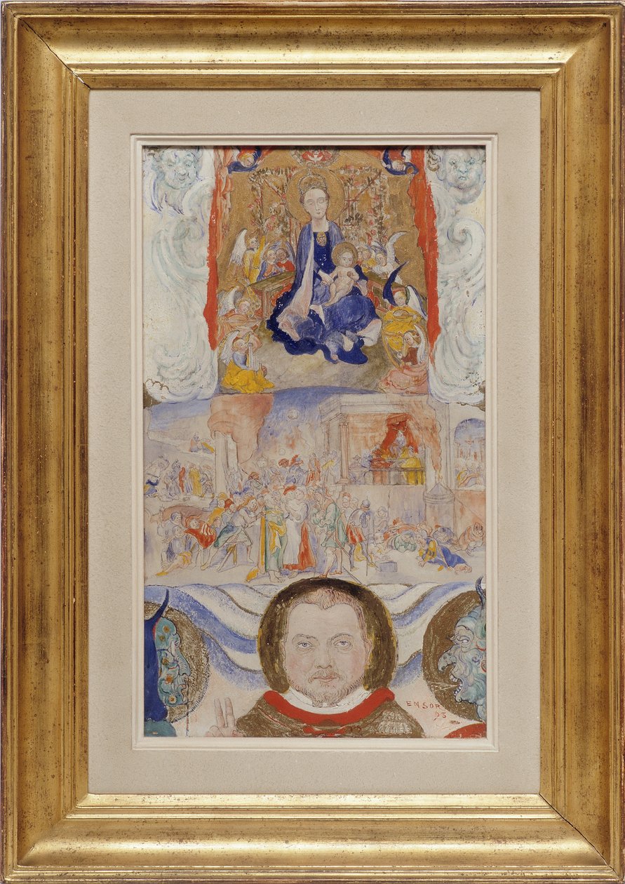 Portrait of Eugene Demolder by James Ensor: Fine art print