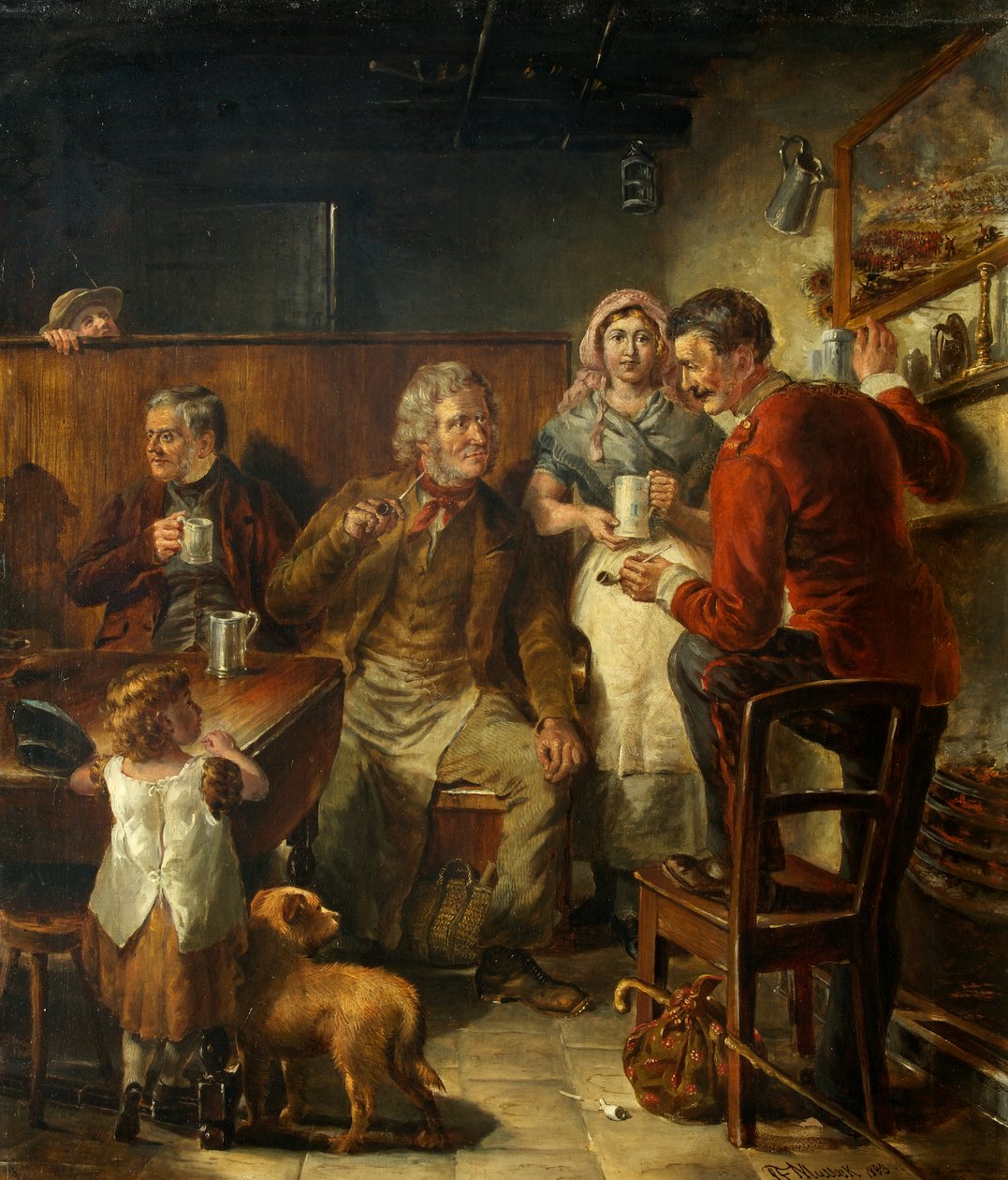A Tavern Scene by James Flewitt Mullock: Fine art print